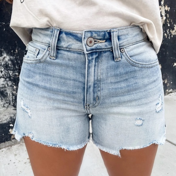 KanCan | Shorts | Kancan Light Wash Denim Shorts Distressed Cut Off ...